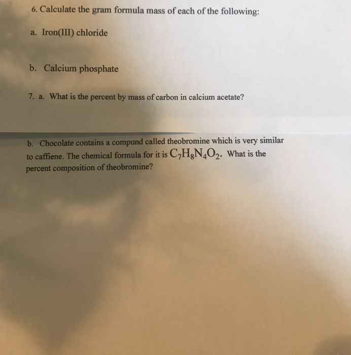 Solved 6 Calculate The Gram Formula Mass Of Each Of The Chegg solved-6-calculate-the-gram-formula-mass-of-each-of-the-chegg