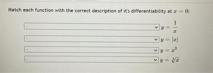 Solved Match each function with the correct description of | Chegg.com