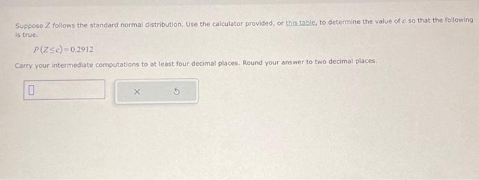 Solved Suppose Z follows the standard normal distribution. | Chegg.com