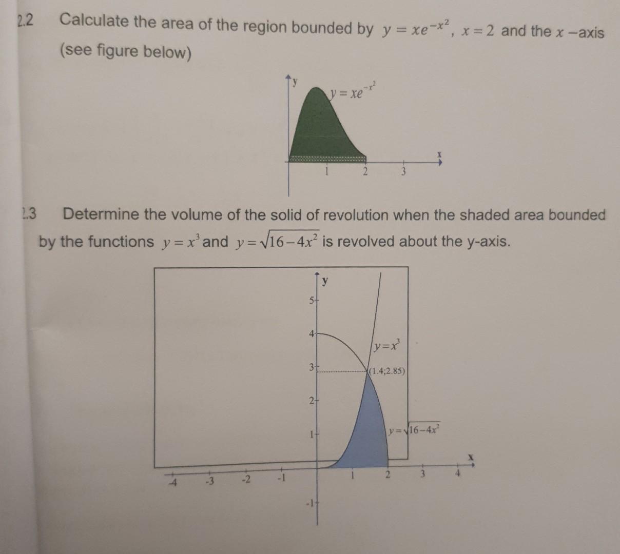 [Solved]: 2 Calculate the area of the region bound