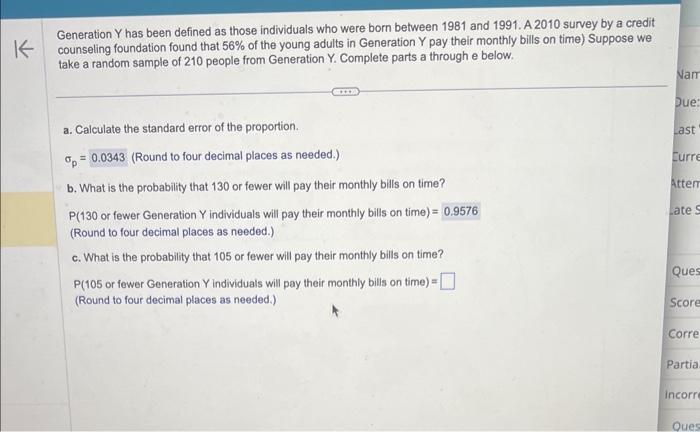 Solved Generation Y has been defined as those individuals | Chegg.com