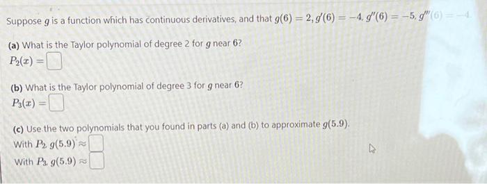 Solved Suppose \\( g \\) is a function which has continuous | Chegg.com