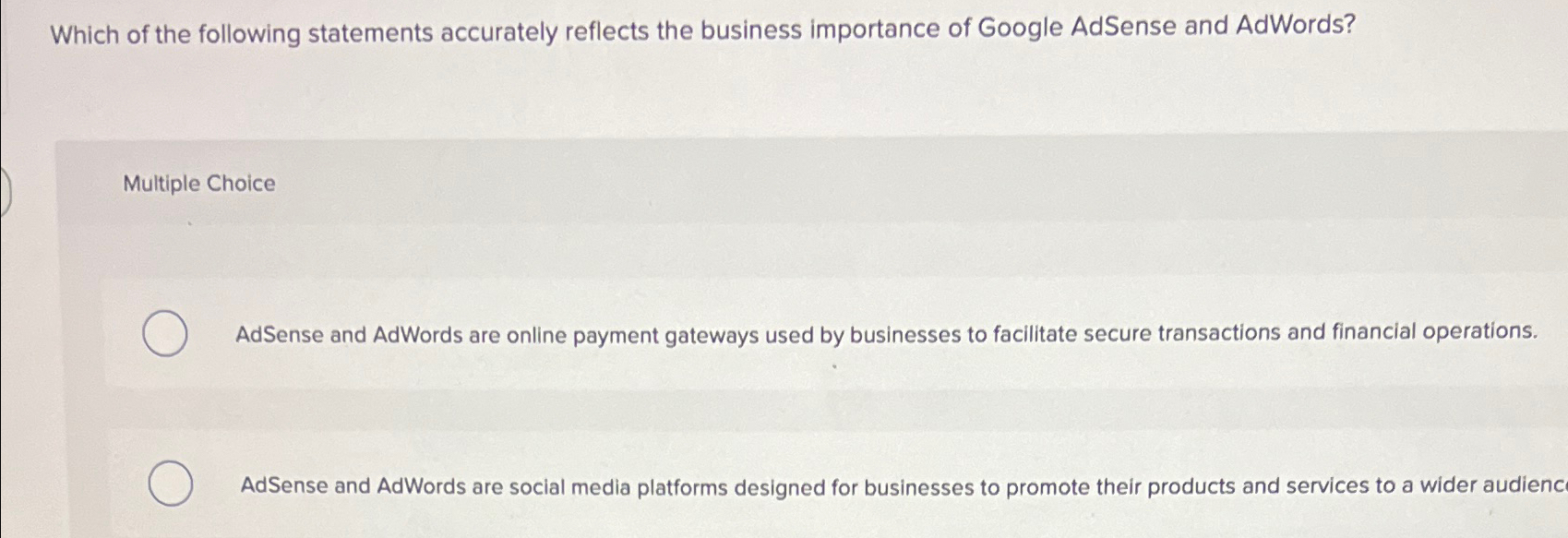 Solved Which of the following statements accurately reflects | Chegg.com
