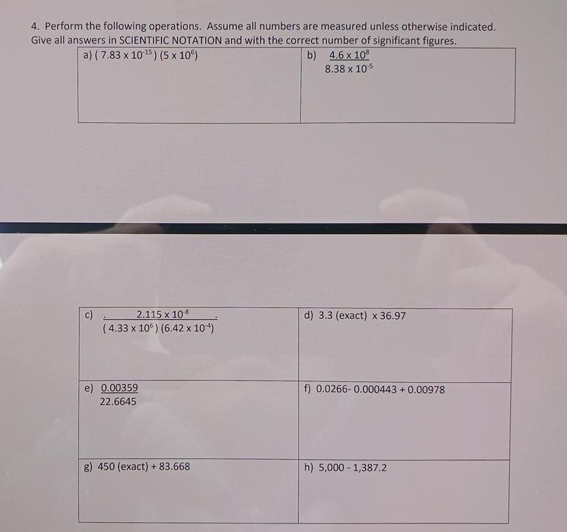 Solved Perform the following operations. Assume all numbers | Chegg.com