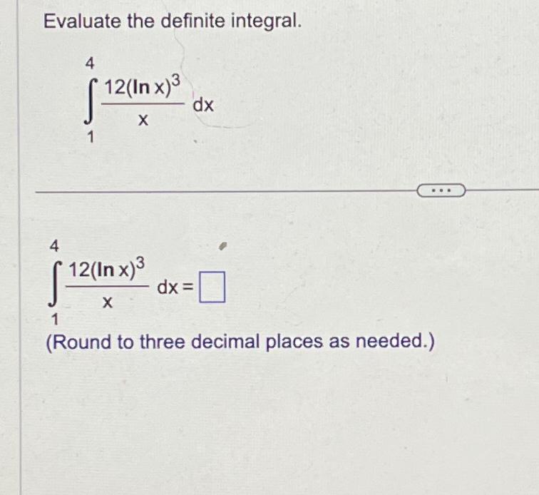 Solved Evaluate the definite | Chegg.com