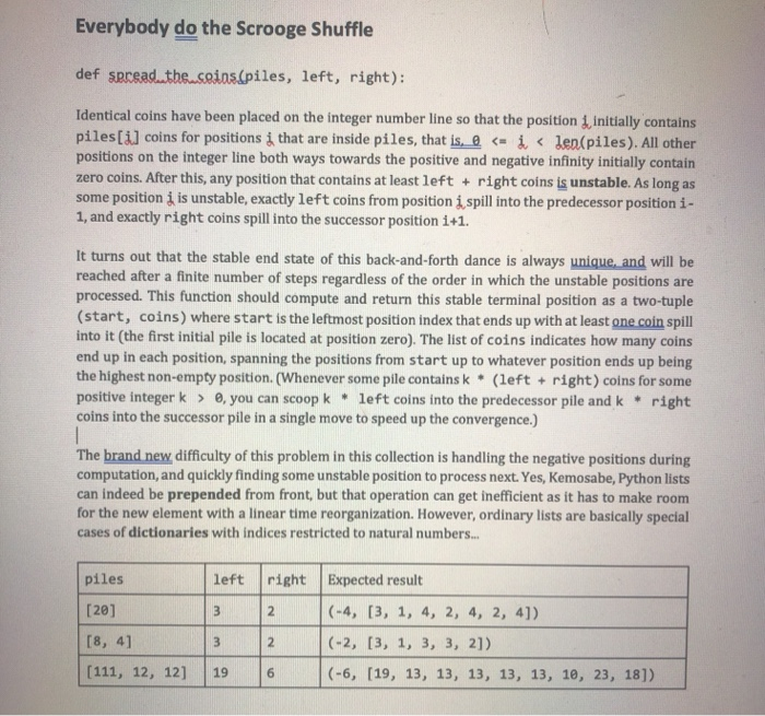Solved Everybody do the Scrooge Shuffle def | Chegg.com