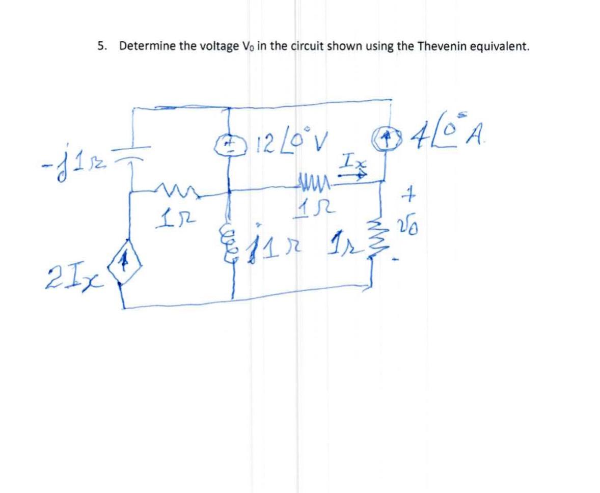 Solved Determine the voltage V0 ﻿in the circuit shown using | Chegg.com