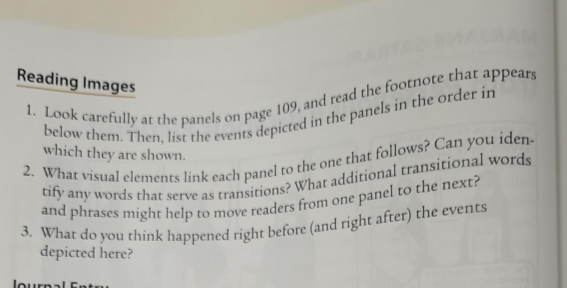 MARJANE SATRAPI * These panels, from the graphic | Chegg.com
