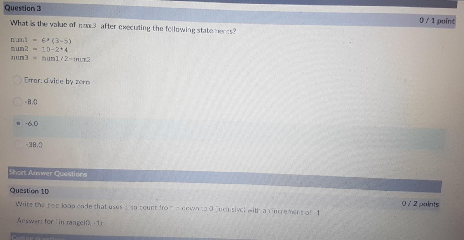 Solved Question 3 What is the value of num 3 after executing | Chegg.com