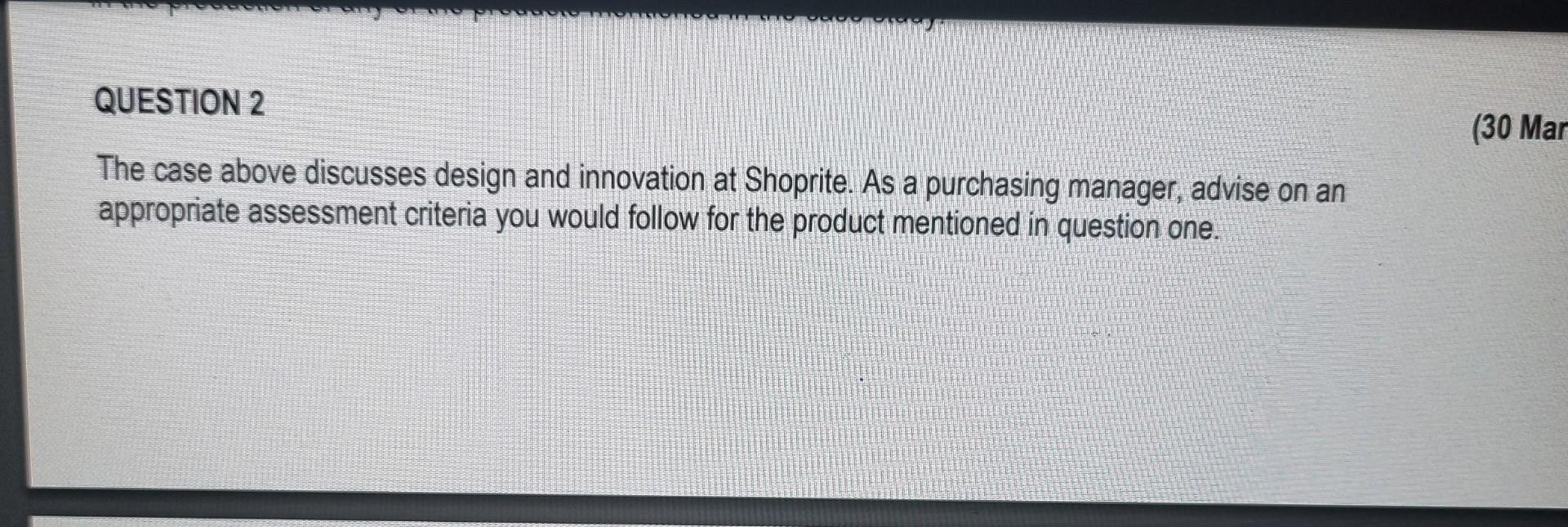 Solved The case above discusses design and innovation at | Chegg.com