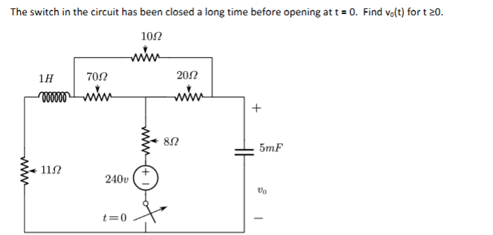 Solved The switch in ﻿the circuit has been closed a long | Chegg.com
