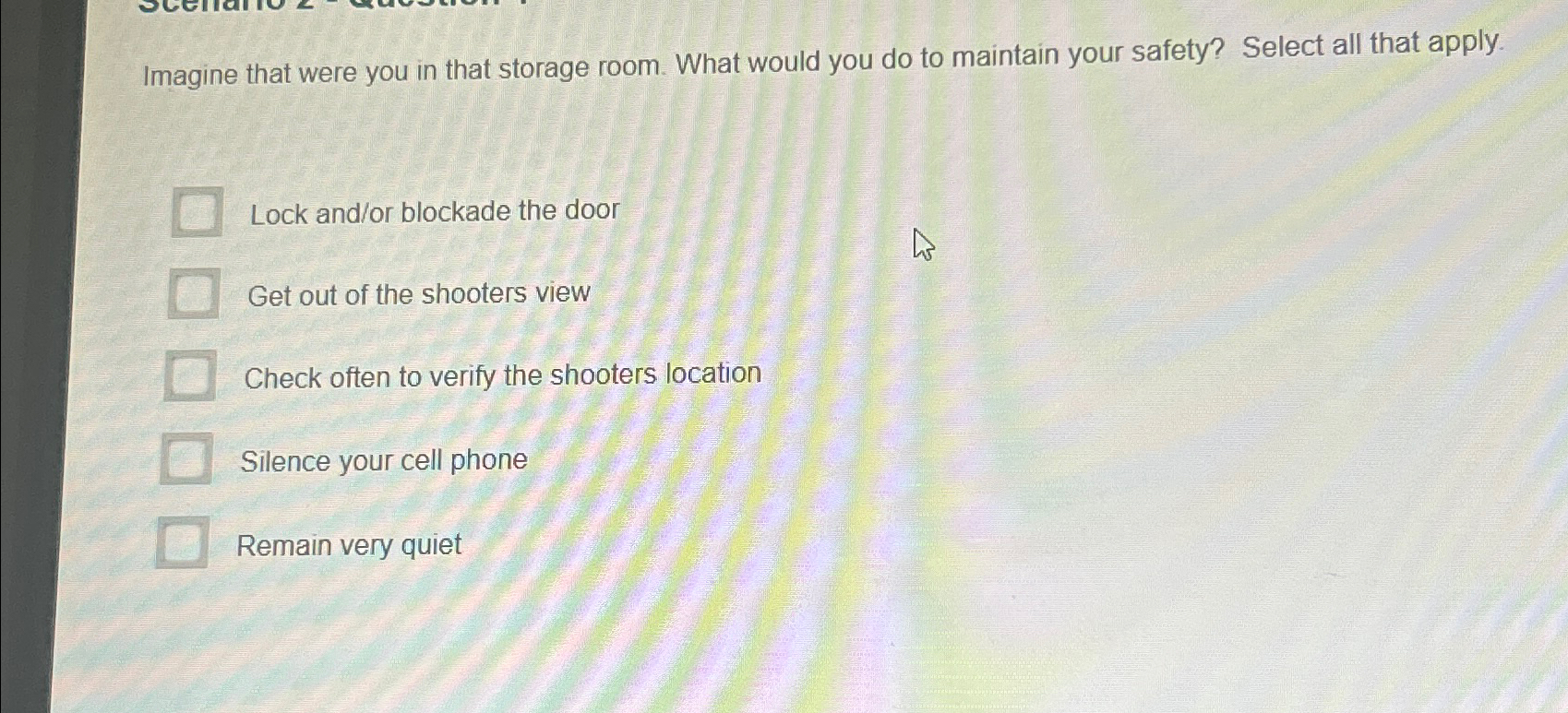 Solved Imagine that were you in that storage room. What | Chegg.com