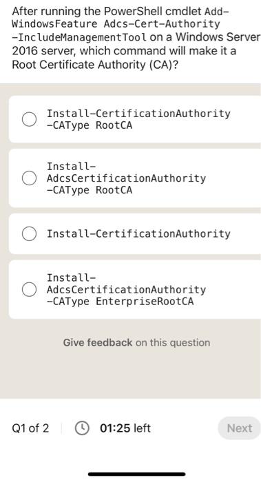 Solved After running the PowerShell cmdlet Add- Windows | Chegg.com