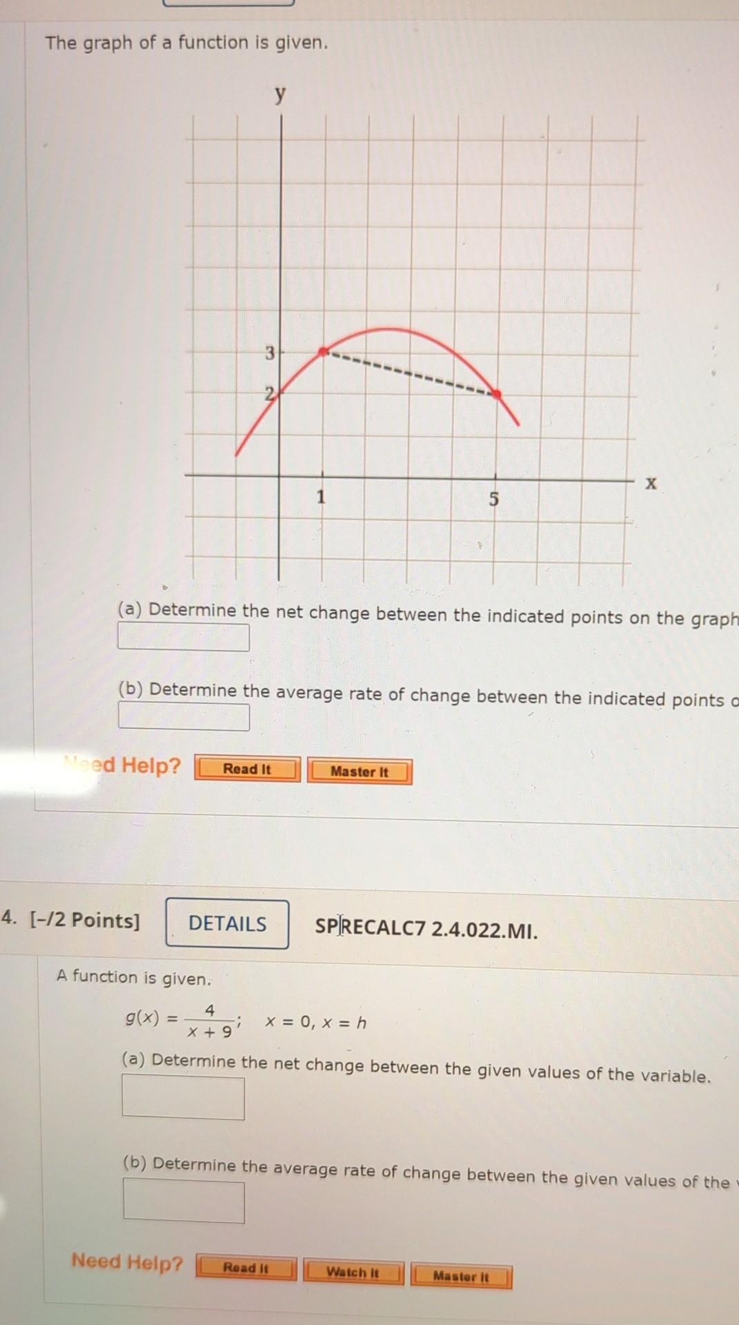 Solved The graph of a function is given. (a) Determine the | Chegg.com