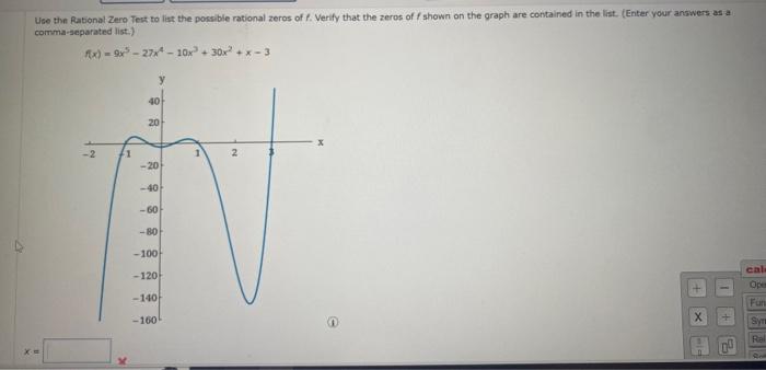 Solved Use the Rational Zero Test to list the possible | Chegg.com