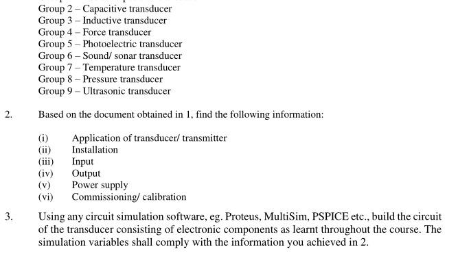 Solved Group 2-Capacitive transducer Group 3 - Inductive | Chegg.com