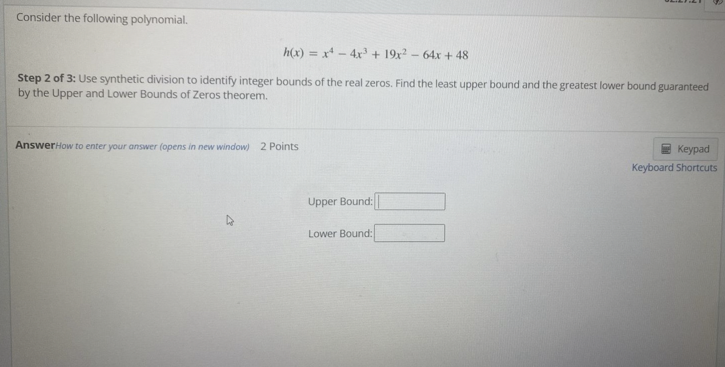 Solved Consider the following | Chegg.com