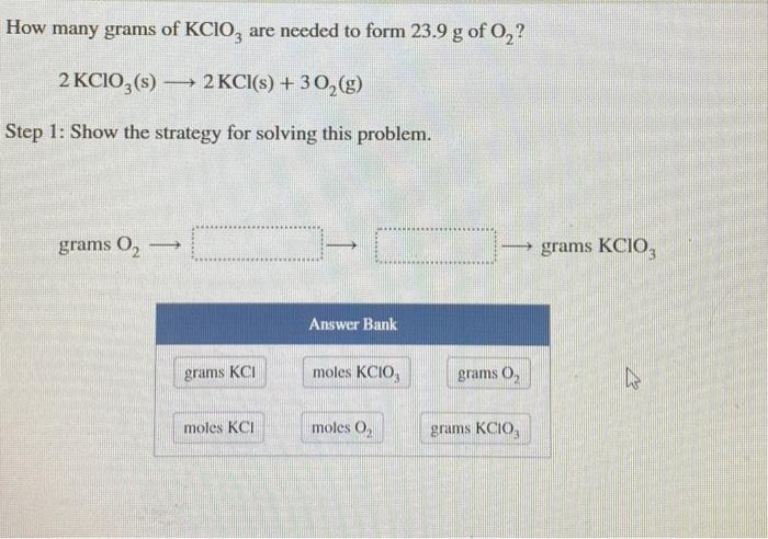 How many grams of KCIO, are needed to form 23.9 g of | Chegg.com