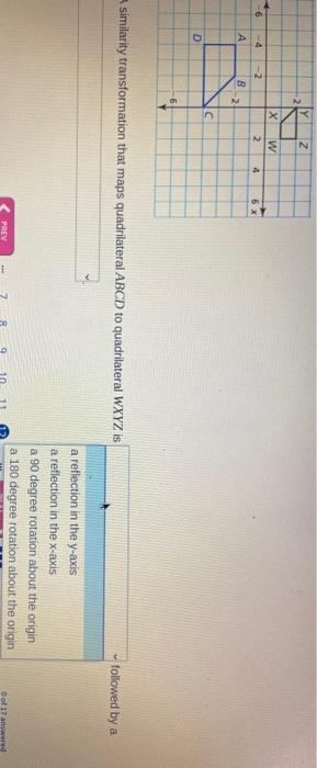 Solved Describe a similarity transformation that maps | Chegg.com