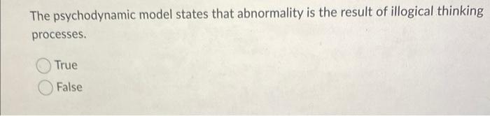 Solved In order for functioning to be considered abnormal, | Chegg.com
