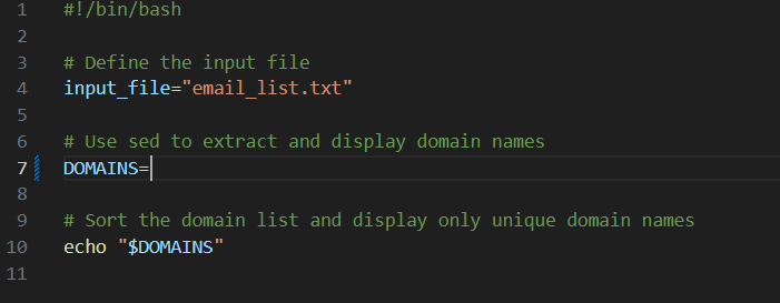 Solved #!/bin/bash# Define the input | Chegg.com