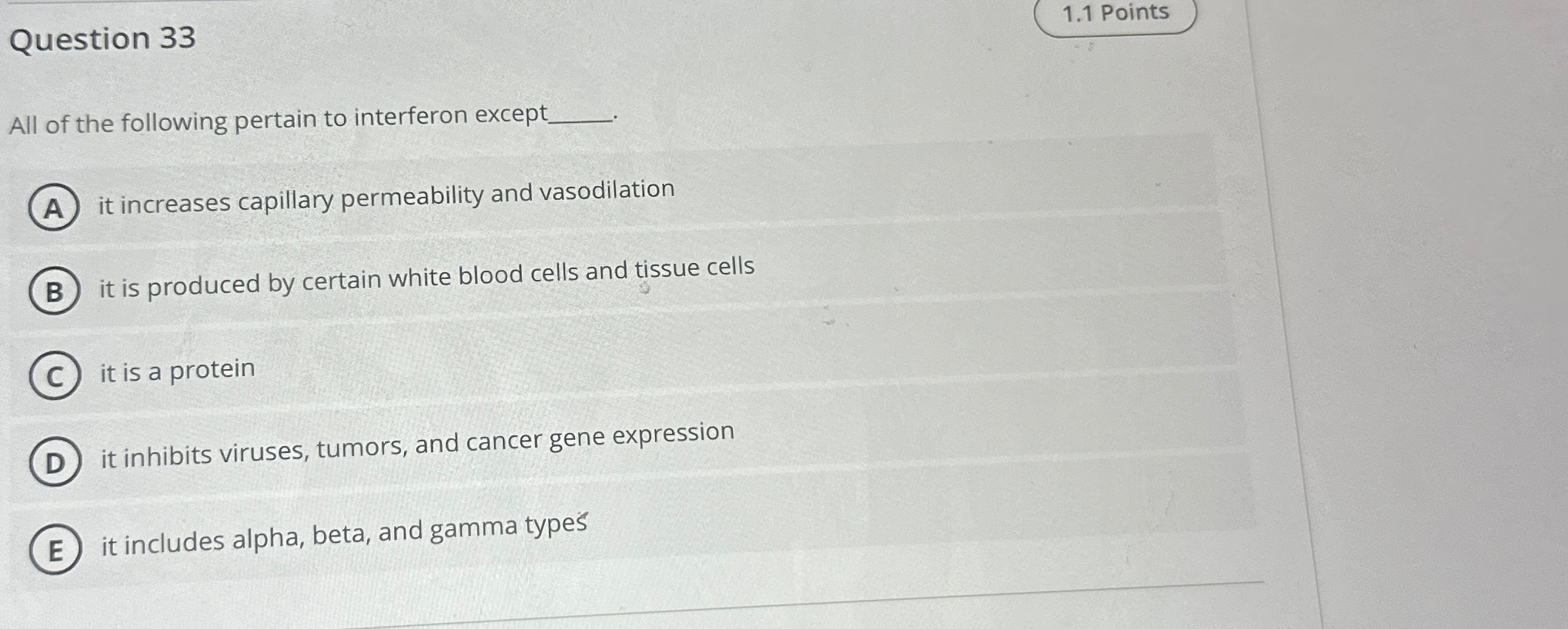 Solved Question 331.1 ﻿PointsAll of the following pertain to | Chegg.com