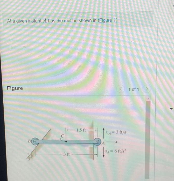 Solved At a given instant A has the motion shown in (Figure | Chegg.com