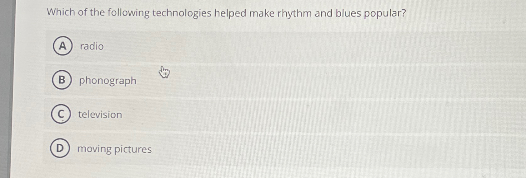 Solved Which of the following technologies helped make | Chegg.com