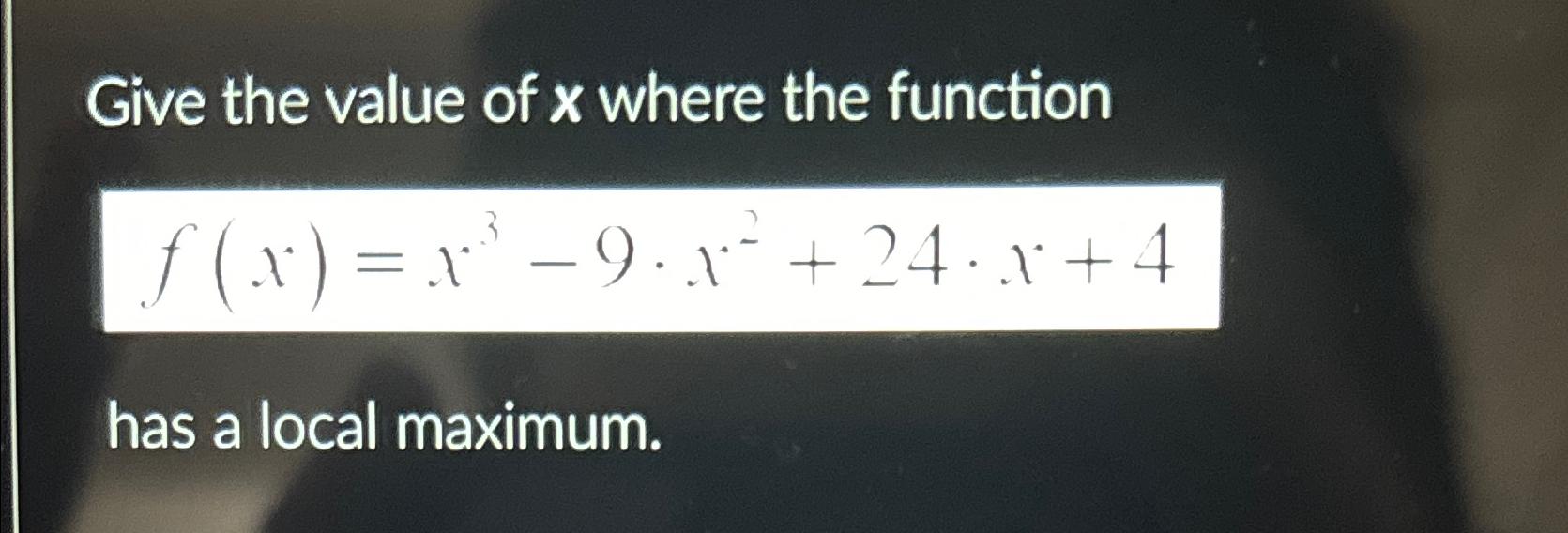 Solved Give the value of x ﻿where the | Chegg.com