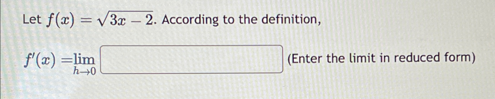 Solved Let f(x)=3x-22. ﻿According to the definition, | Chegg.com