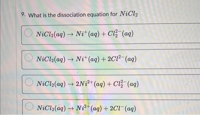 Solved 8. What is the dissociation equation for BaS | Chegg.com
