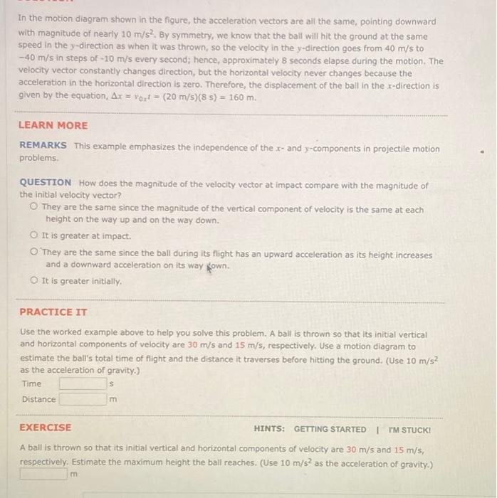 Solved In the motion diagram shown in the figure, the | Chegg.com