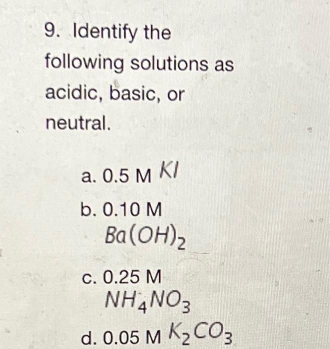Solved 4. Which of the following combinations of solutions | Chegg.com