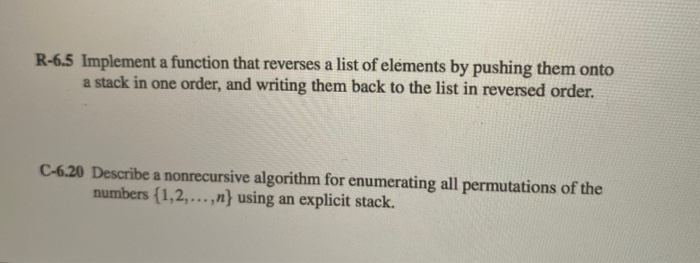 Solved R-6.5 Implement a function that reverses a list of | Chegg.com