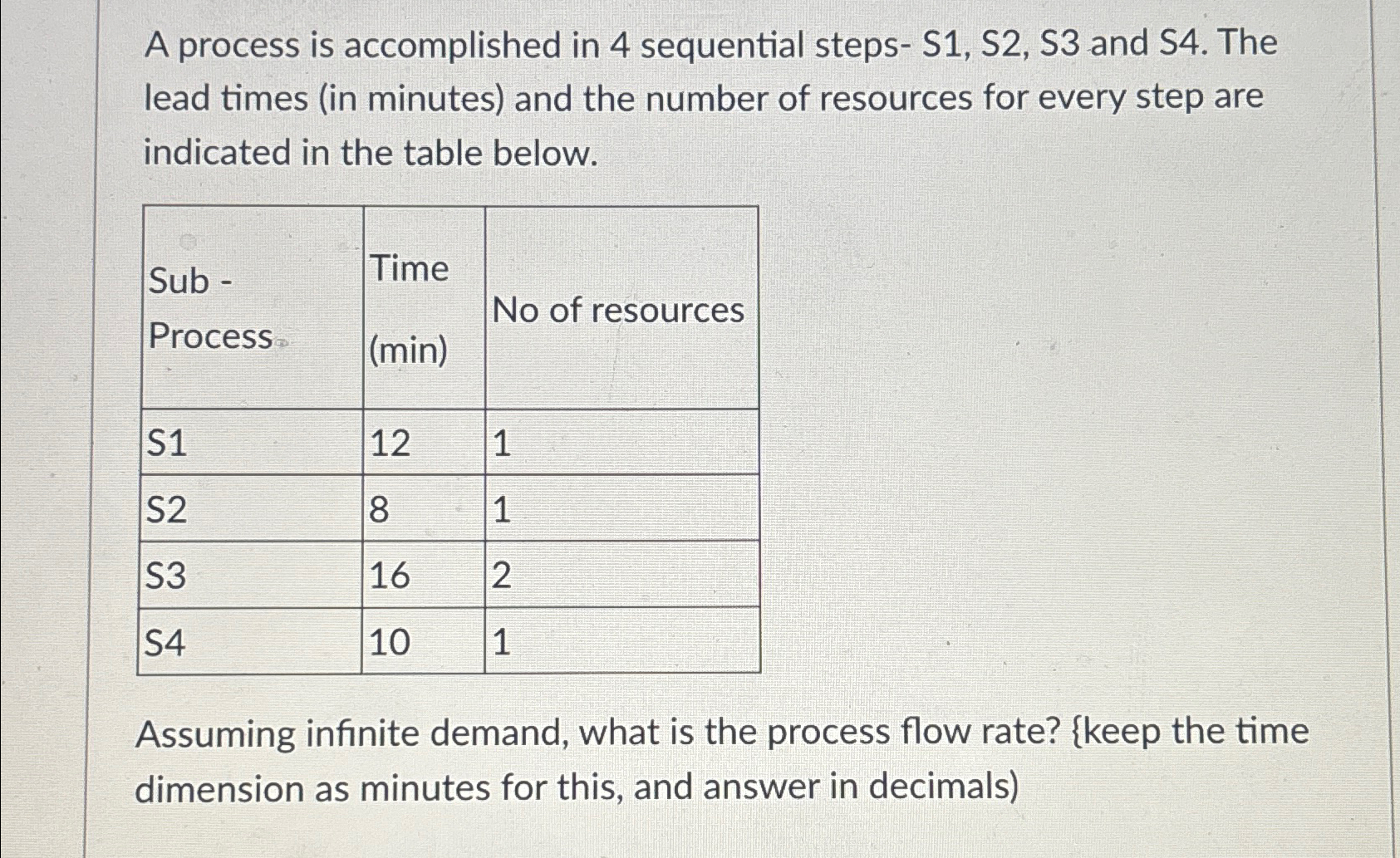 Solved A process is accomplished in 4 ﻿sequential | Chegg.com