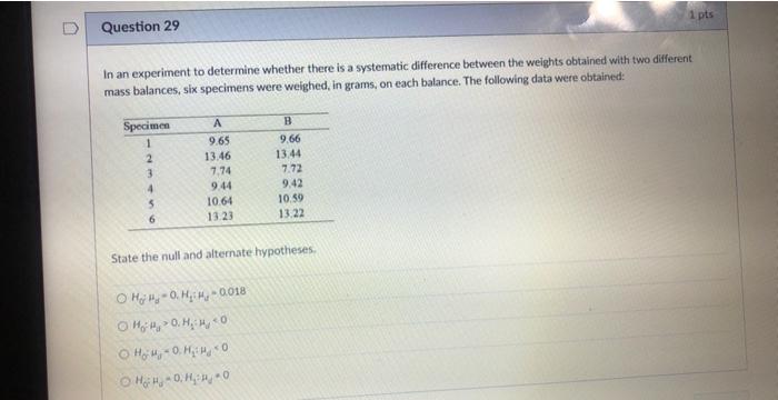 Solved In an experiment to determine whether there is a | Chegg.com