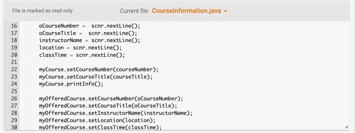 Solved Given Main0 Define A Course Base Class With Methods 
