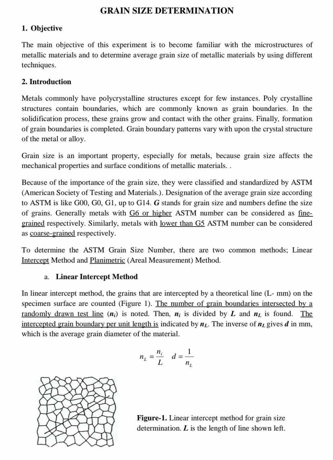 Solved log2(nA)=G−1→G=3+1=4 Table1. ASTM Grain Size Number | Chegg.com