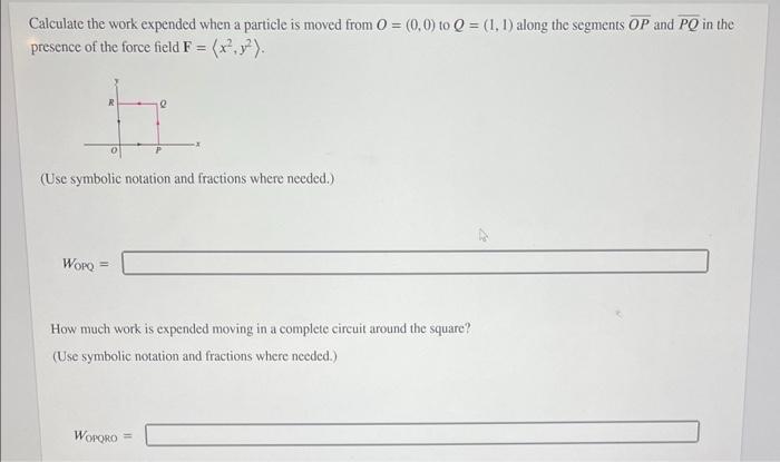 Solved Calculate the work expended when a particle is moved | Chegg.com