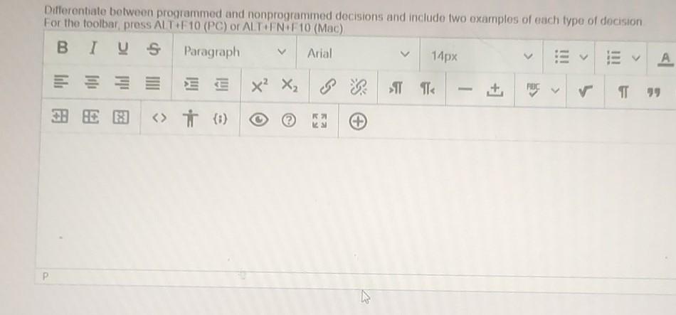 Solved Differentiate between programmed and nonprogrammed | Chegg.com