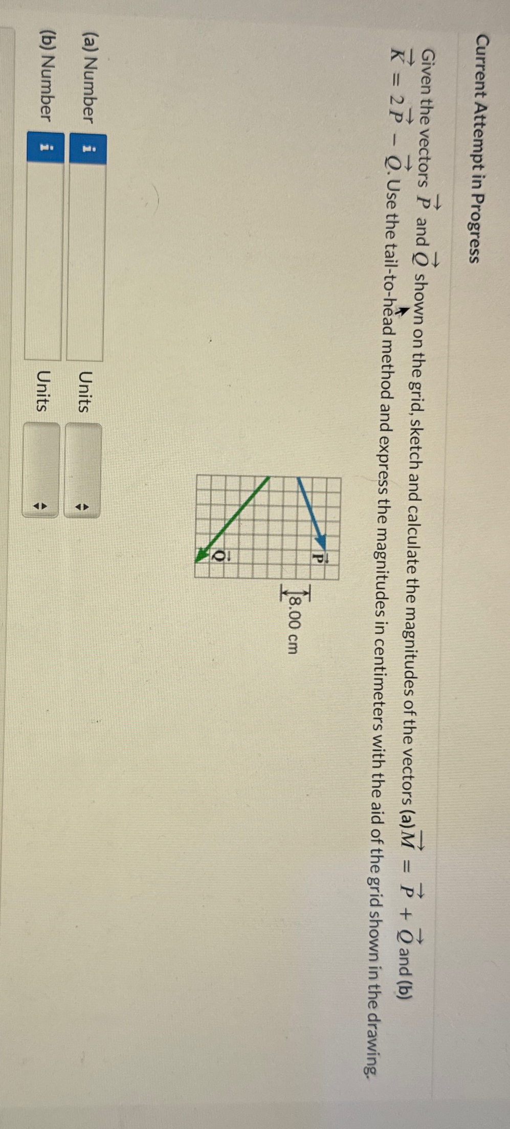 Solved Current Attempt in ProgressGiven the vectors vec(P) | Chegg.com