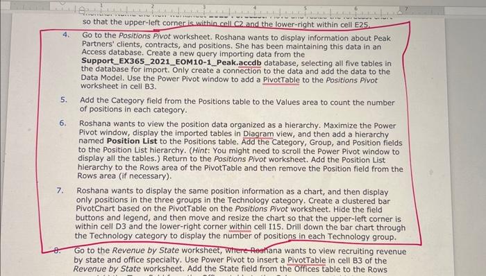 Solved i need help figuring out these steps on excel | Chegg.com