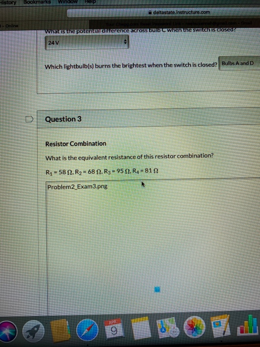 Solved deltastate.Instructure.com What is the potencial i | Chegg.com