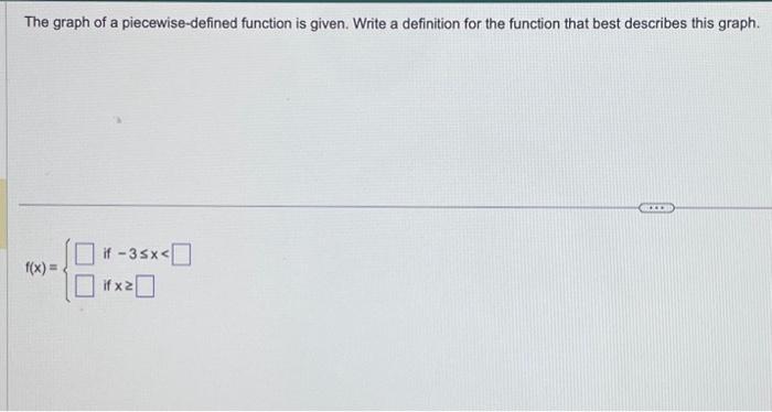 Solved OKThe graph of a piecewise-defined function is given. | Chegg.com