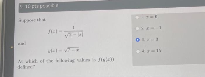 Solved Suppose That 1 X 6 F X 2−∣x∣1 2 X −1 And G X 7−x