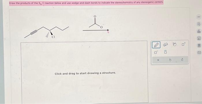 Solved Click and drag to start drawing a structure. Draw | Chegg.com