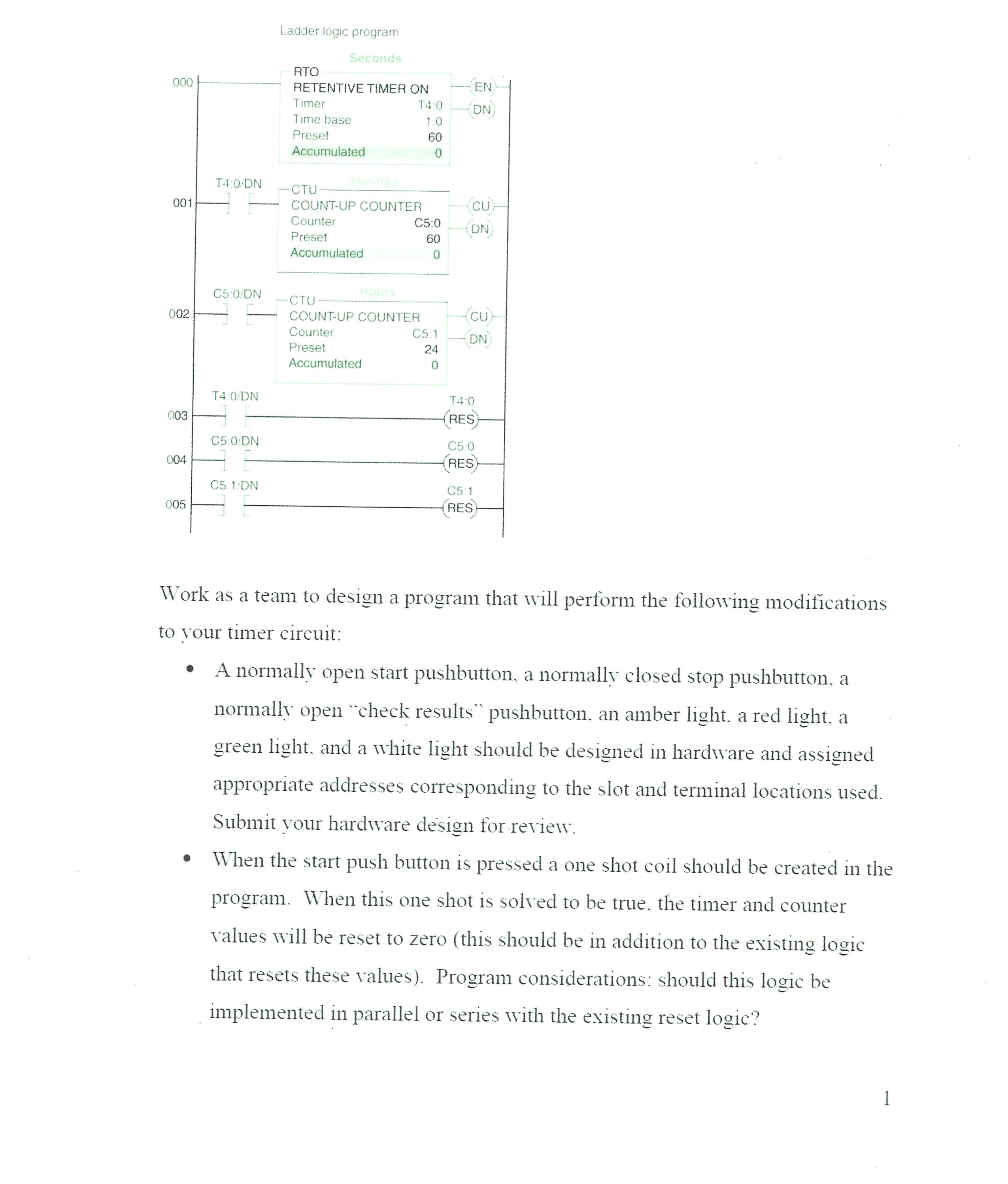 Solved I need help starting to construct this design for PLC | Chegg.com