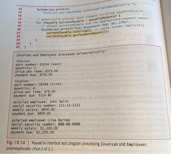 Solved (Recommended Project: Implementing the Payable | Chegg.com