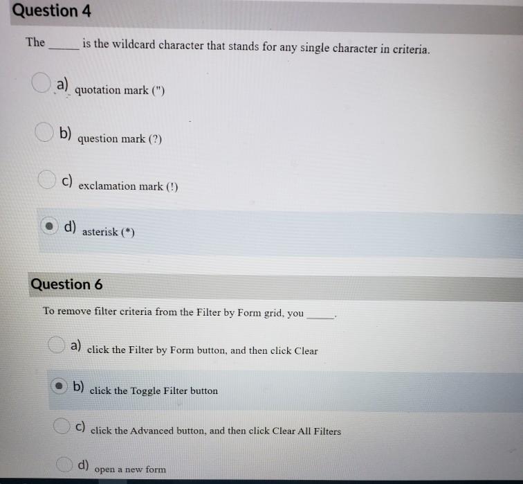 Solved Question 2 To filter for comparative data, use the | Chegg.com