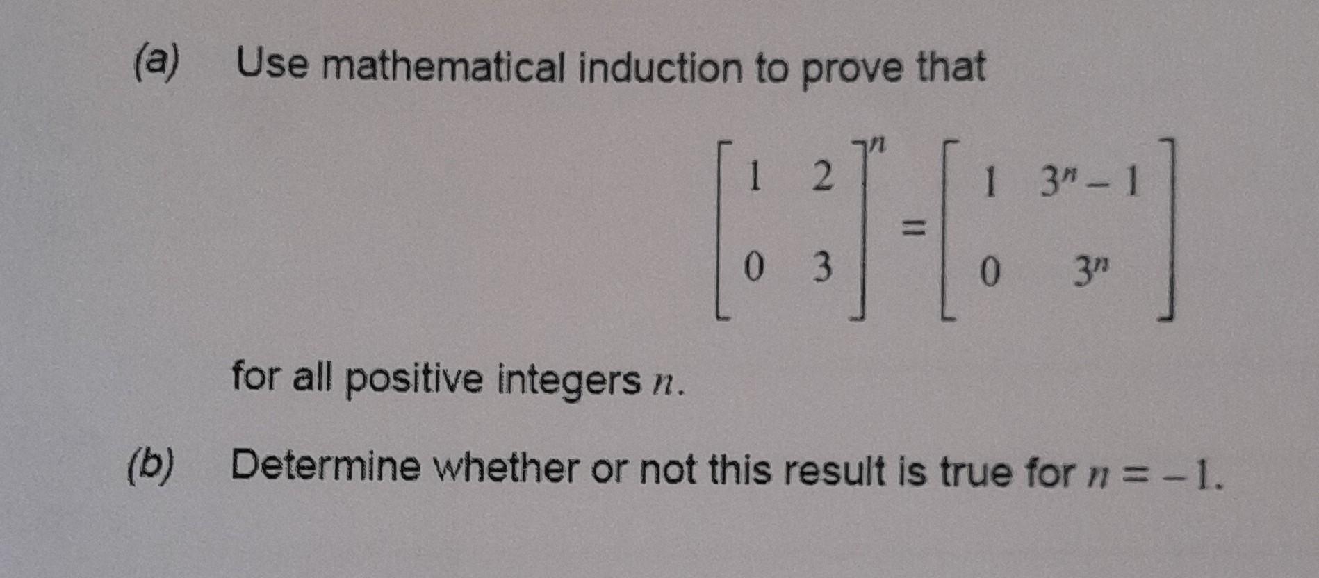 Solved (a) Use mathematical induction to prove that | Chegg.com